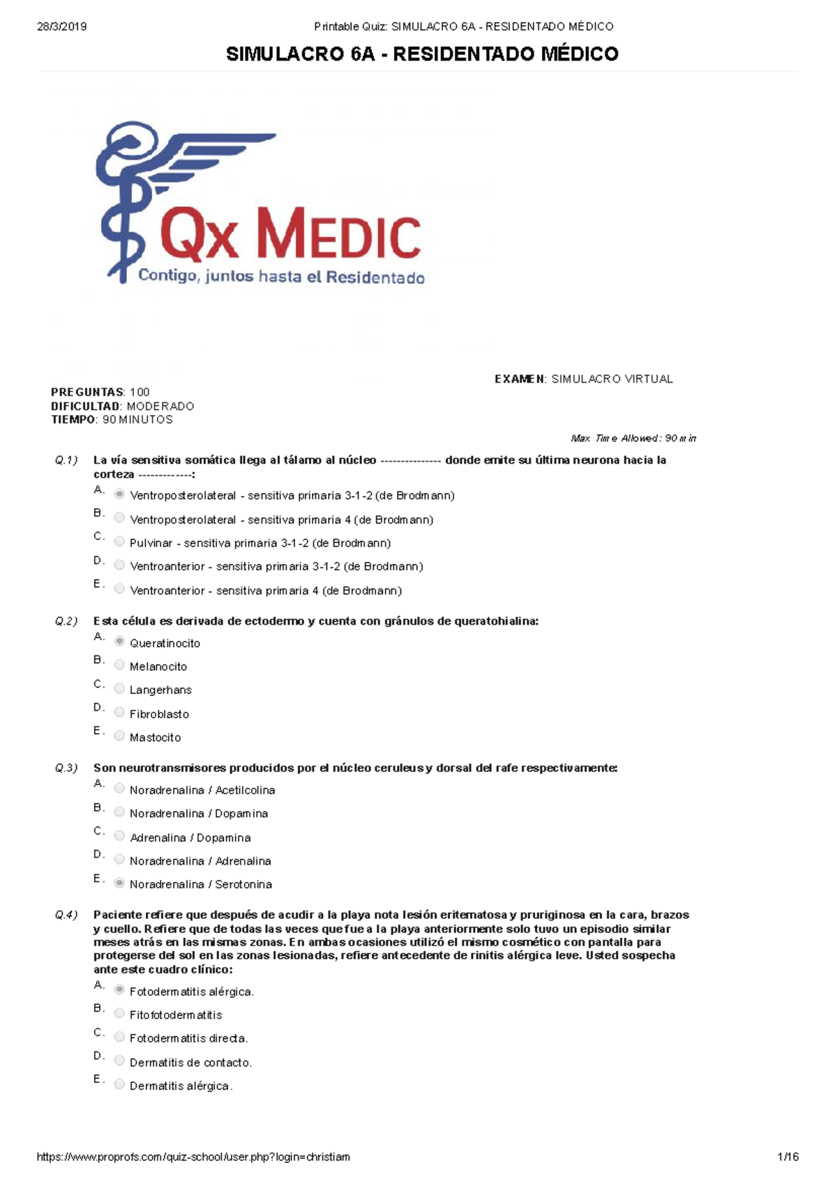 Simulacro-qx compress - SIMULACRO 6A - RESIDENTADO MÉDICO EXAMEN: SIMULACRO VIRTUAL PREGUNTAS ...