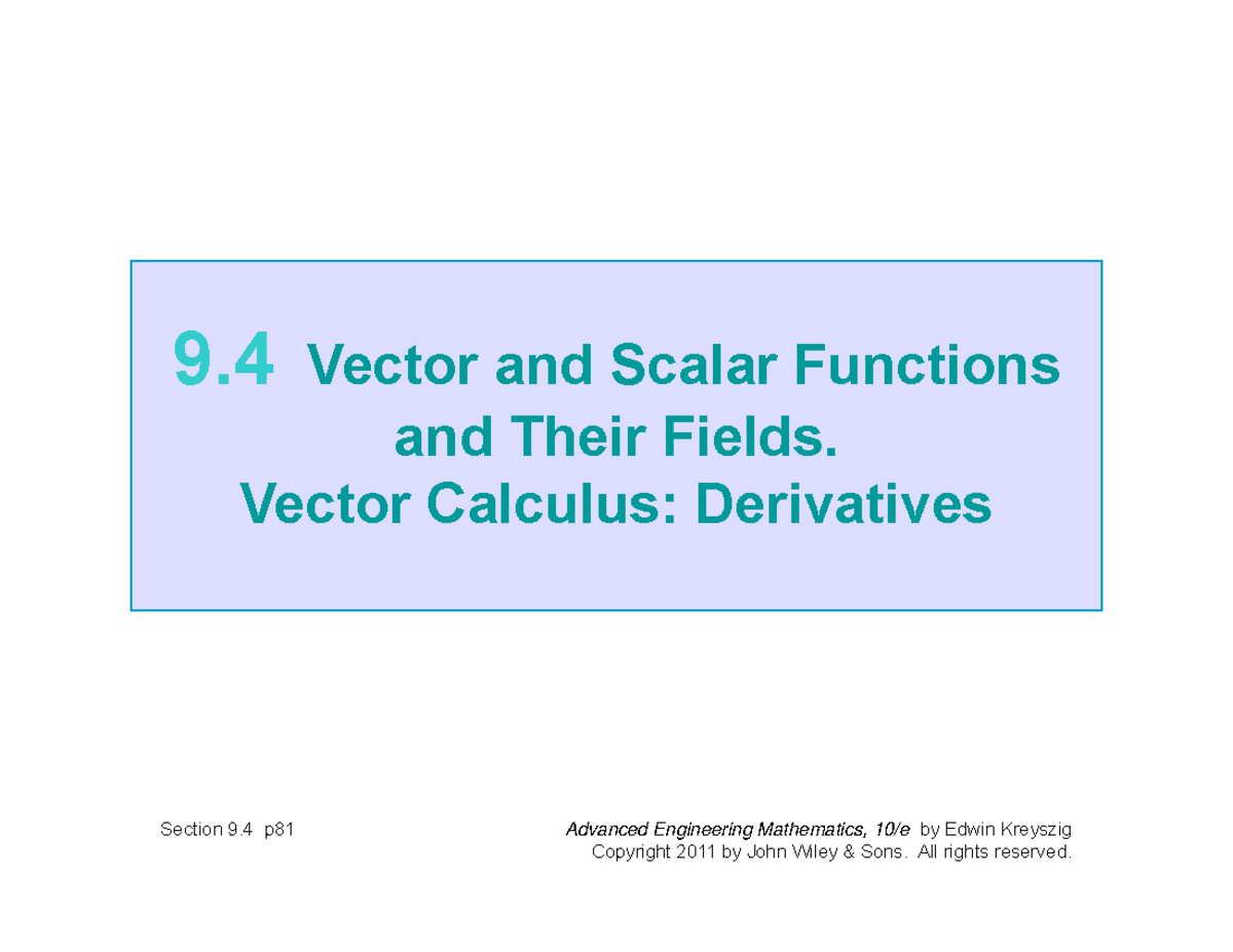 Chap 9 - Ref - Advanced Engineering Mathematics, 10/e by Edwin Kreyszig ...