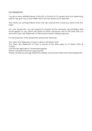 Form-2-Claim-UCPR - Civil Procedure Assignment Claim Template - SUPREME ...