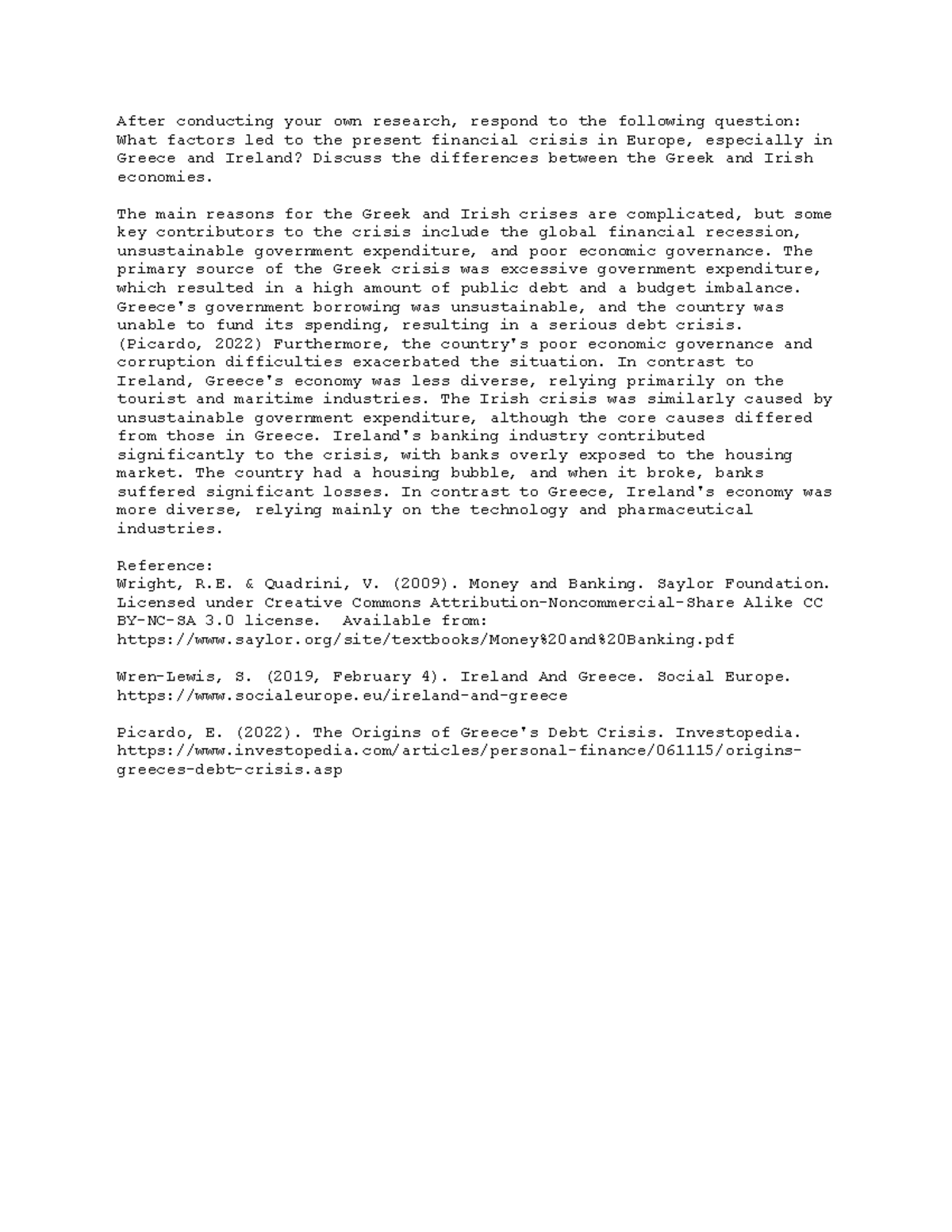 DFFinance 5 - After conducting your own research, respond to the ...