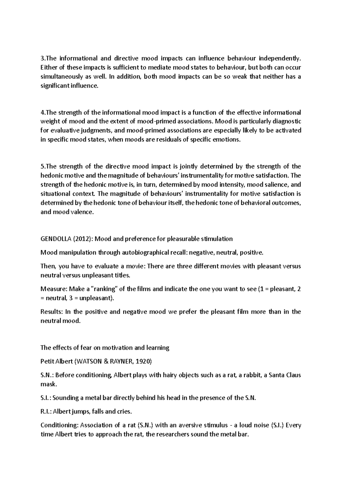 Affective bases of motivation 1 - 3 informational and directive mood ...