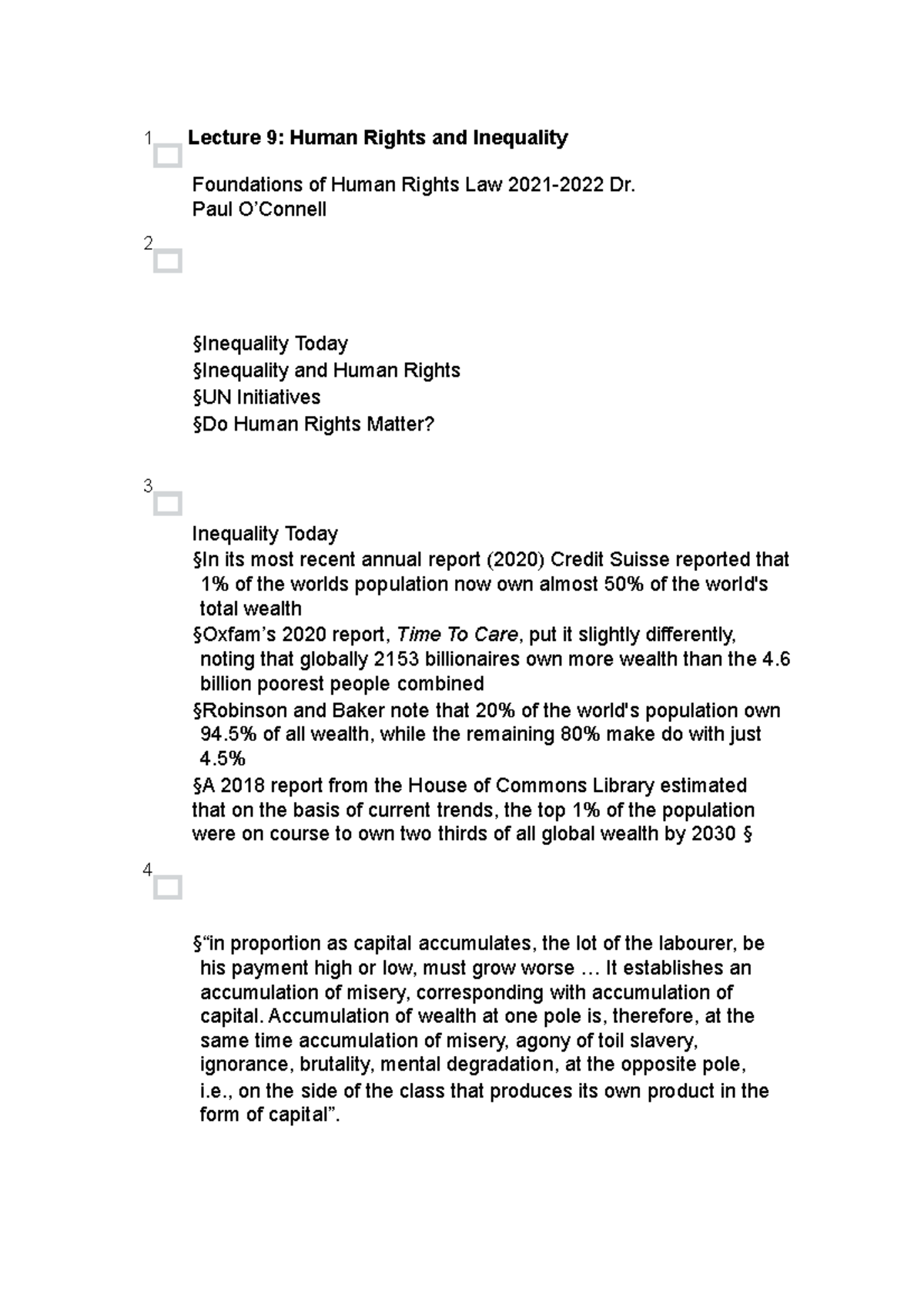 Lecture 9-Human Rights and Inequality (2021-2022) - 155200082 - SOAS ...