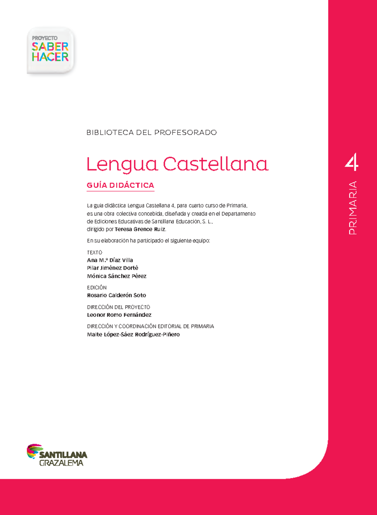 Lengua 4-1 libro 4 primaria 1 al 5 - PRIMARIA Lengua Castellana GUÍA ...