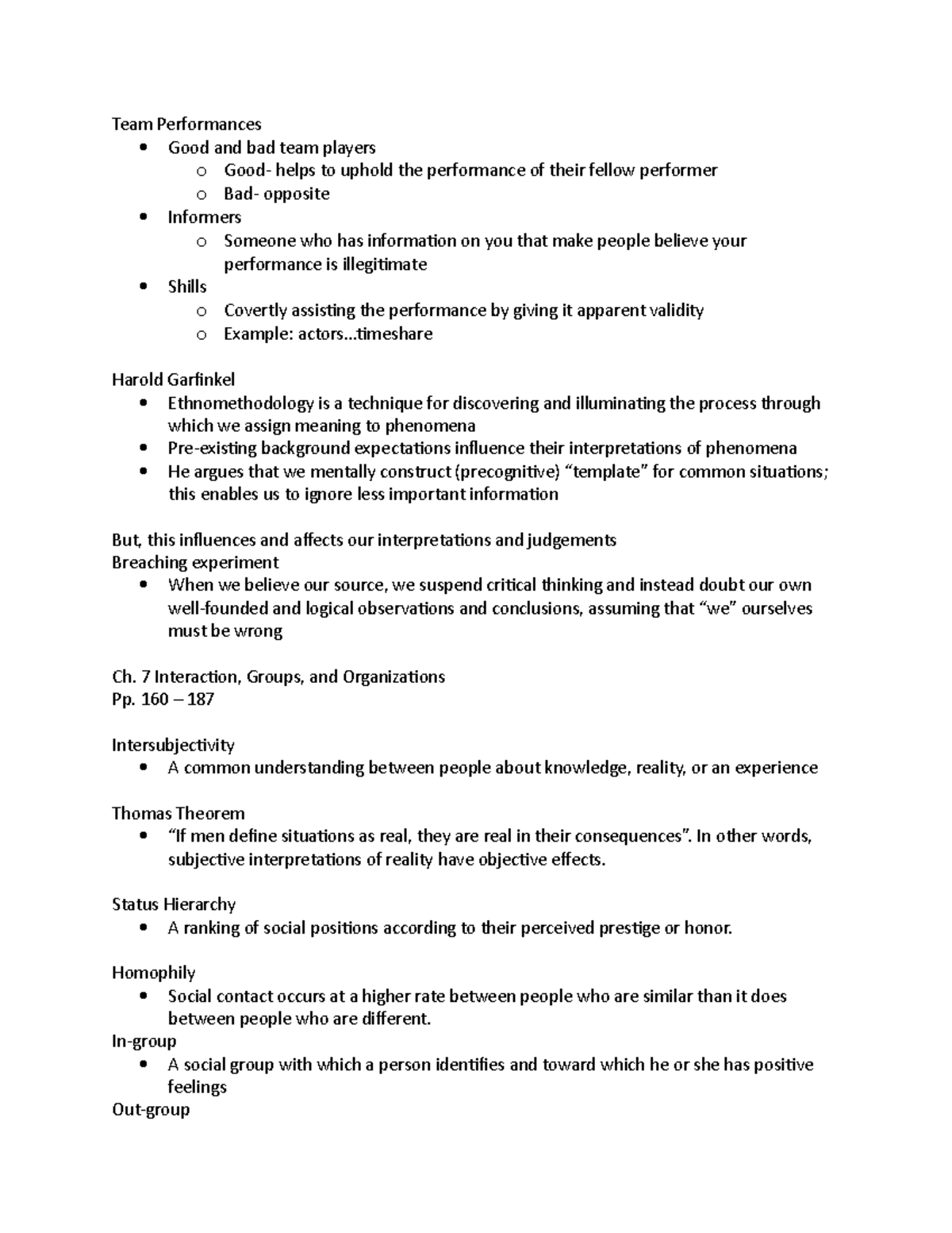 Soc 101 Part 24 - Professor: Russell Castro - Team Performances Good ...