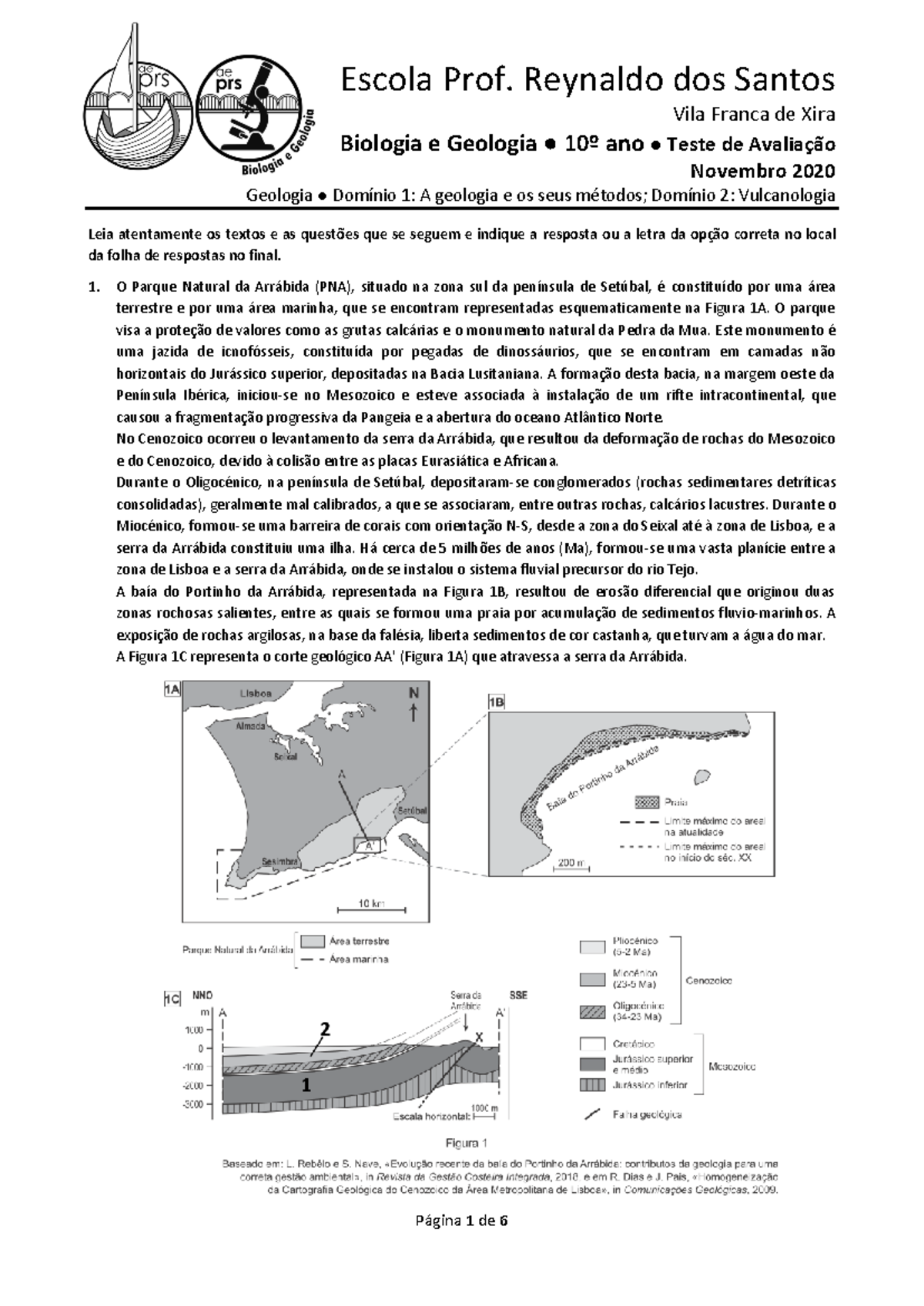 Bio Geo 10-Teste Geo D 1-D2vulcanologia-2020-estrela- Correc - Escola ...