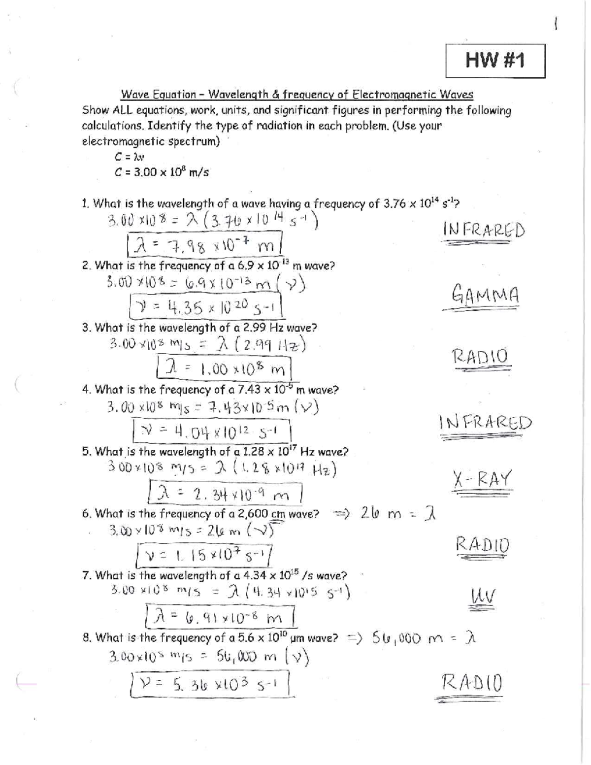KEY - X Unit 10 HW Key 1-2 - planks constant worksheet - Studocu