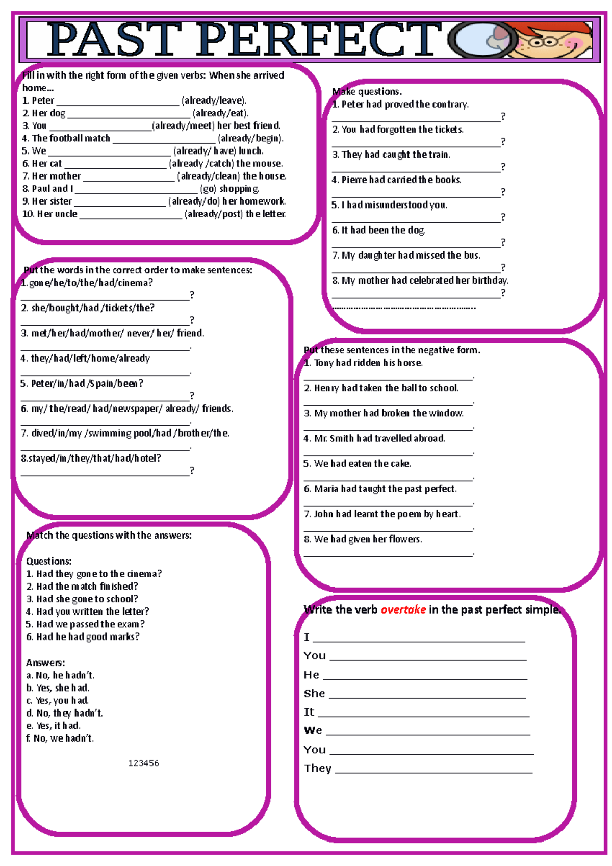 ELT - PP2 - Informe, academico - Fill in with the right form of the ...