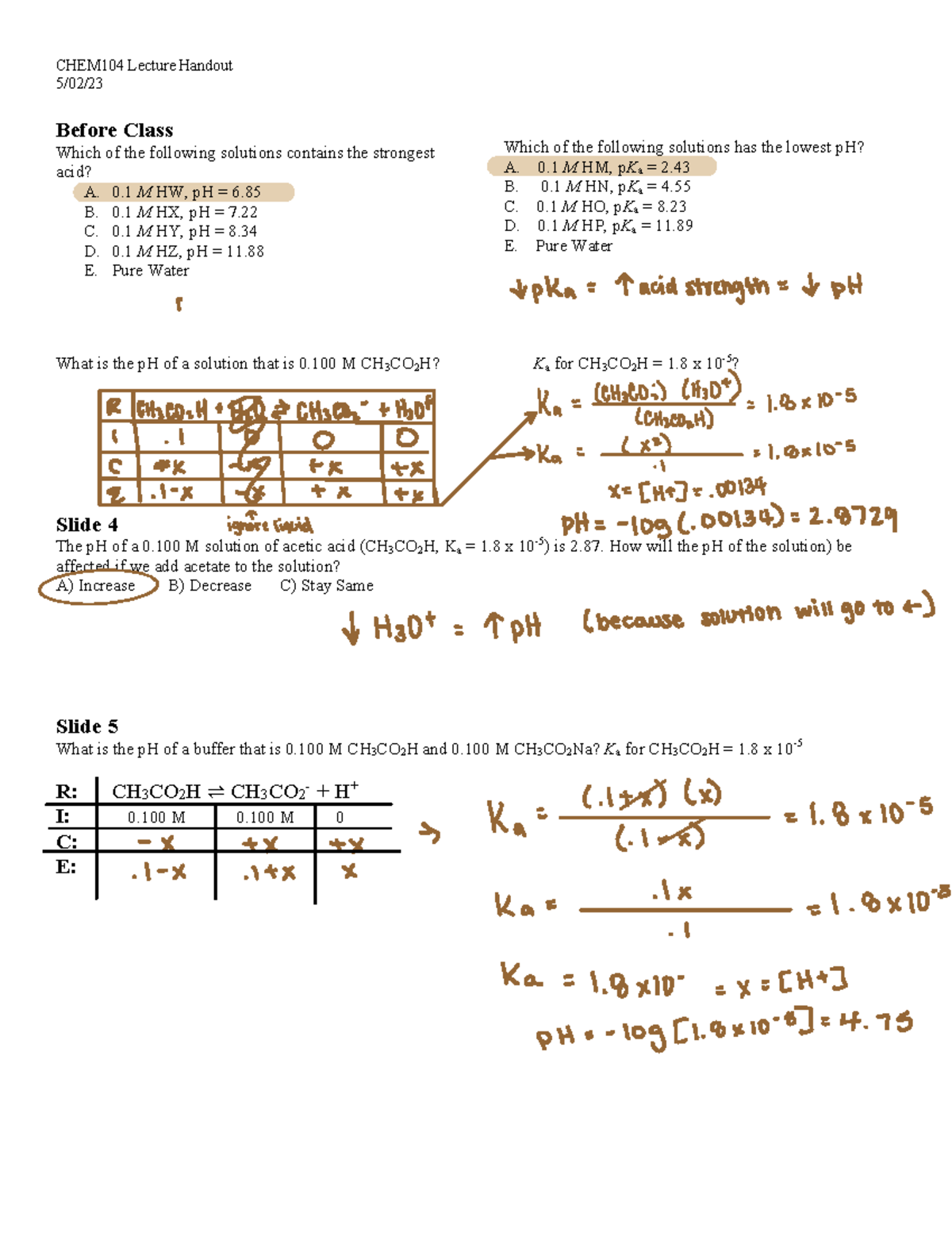 CHEM104 Lecture Note Handout: 5/02 - CHEM104 Lecture Handout 5/02 ...