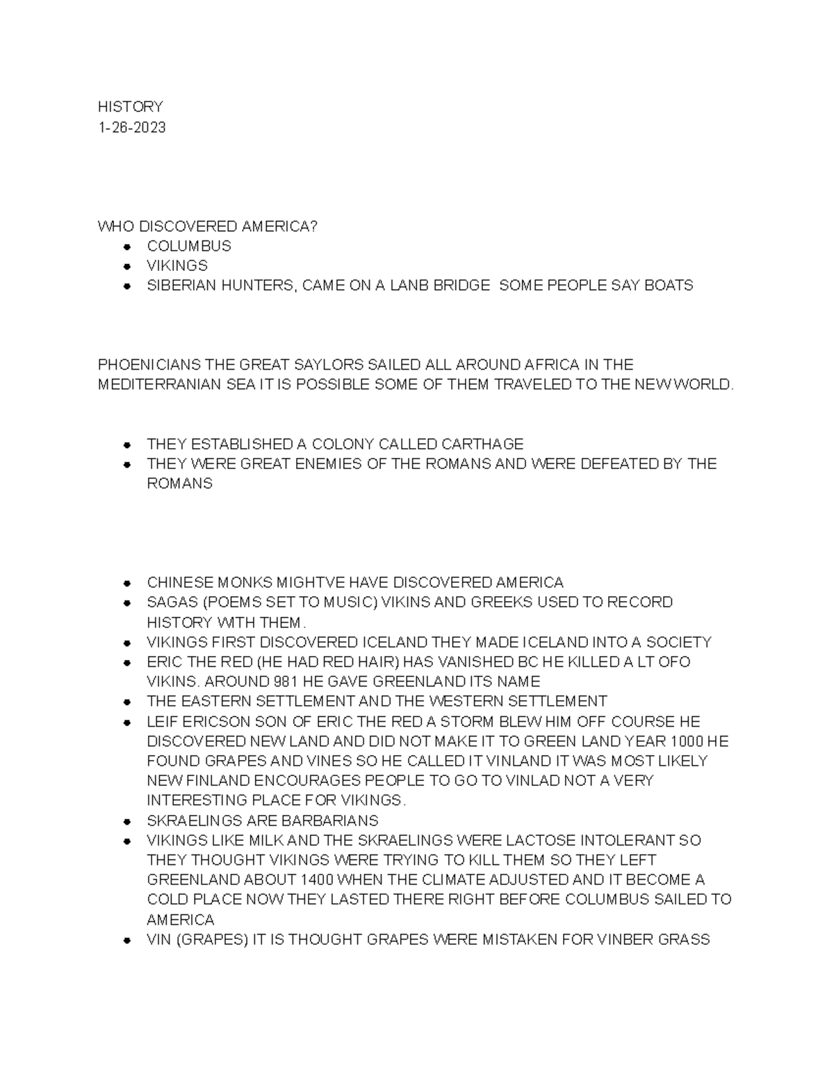 1 - all you need to know about colons first voyage - HISTORY 1-26- WHO ...