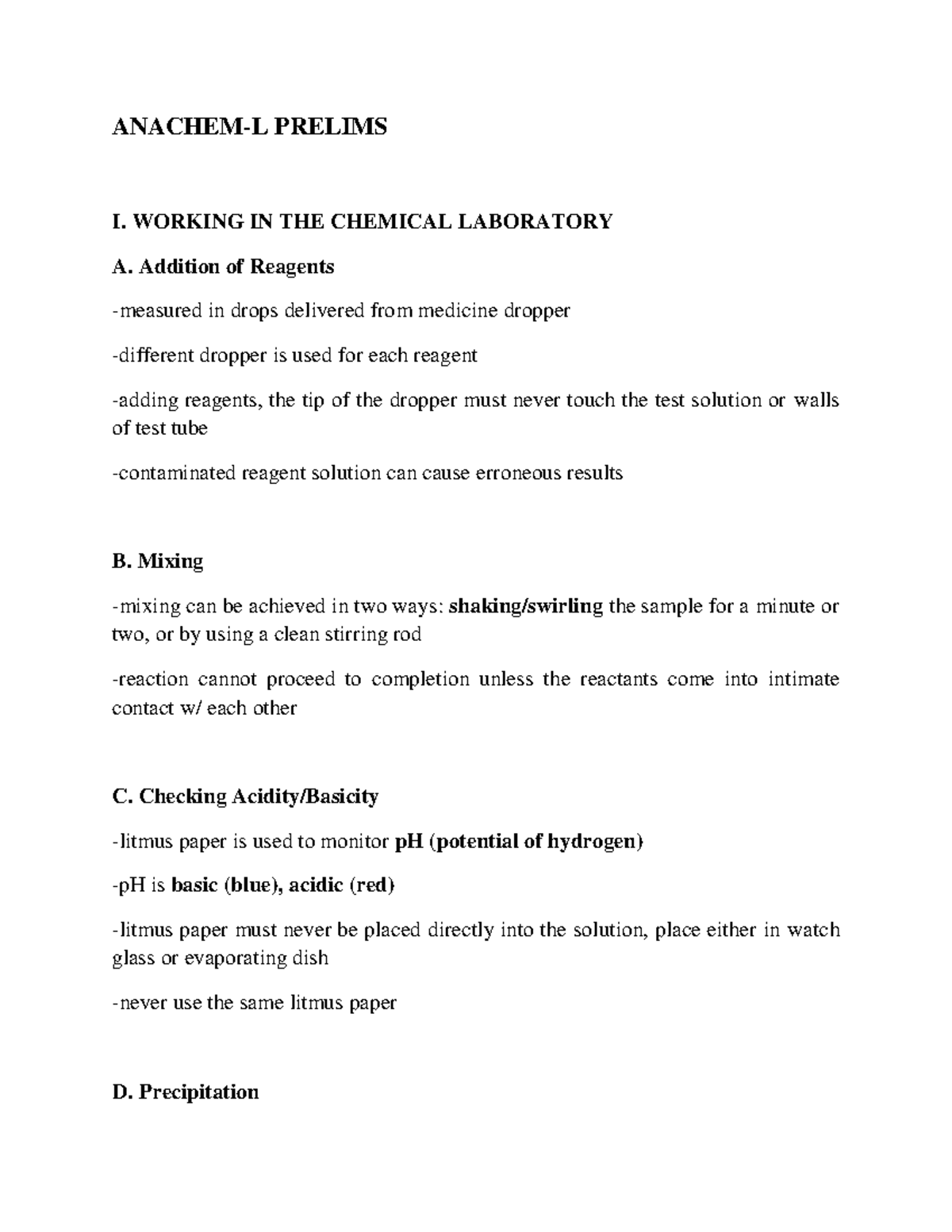 Anacheml - This lecture focuses on the topics of analytical chemistry ...