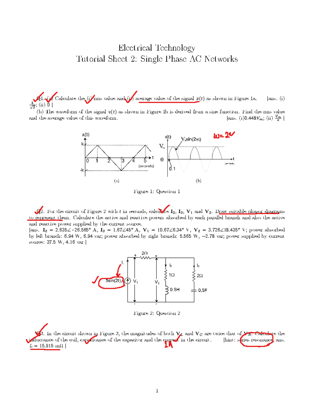 T2 - Practice Material of Electrical Technology (EE11003) course at ...