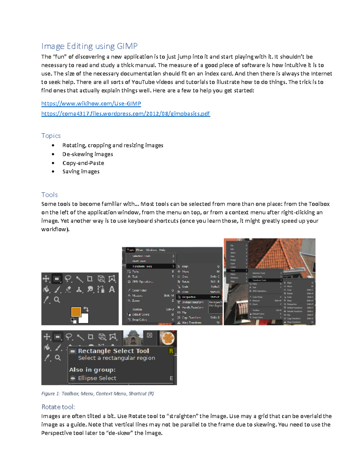 Assignment 6 GIMP Instructions EECS1520 - PRLG-702 - Centennial College ...
