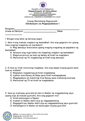 Ang-Bagyo-1 - Pagbabasa - Education - Studocu