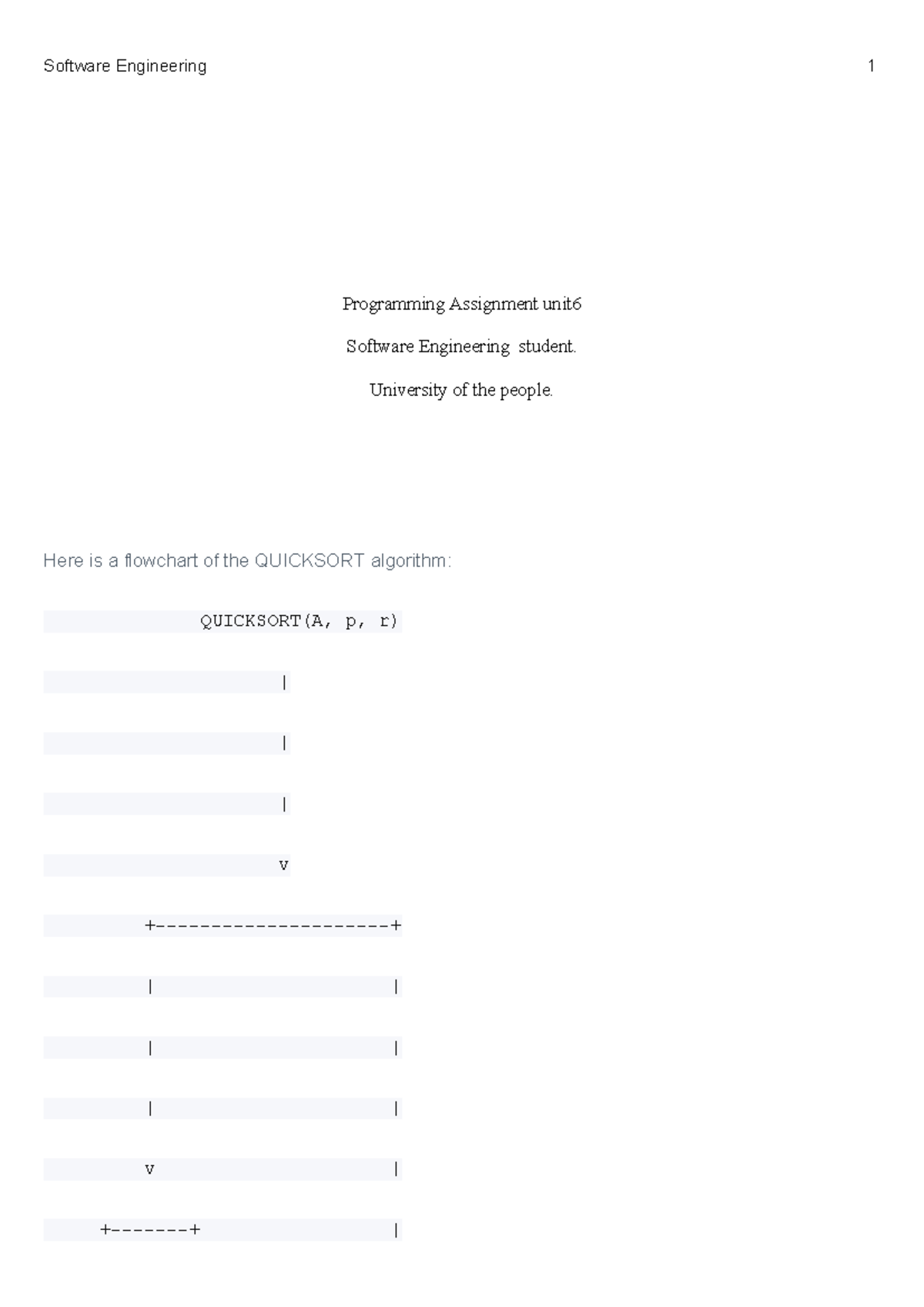 Programming Assignment Unit6 Programming Assignment Unit Software