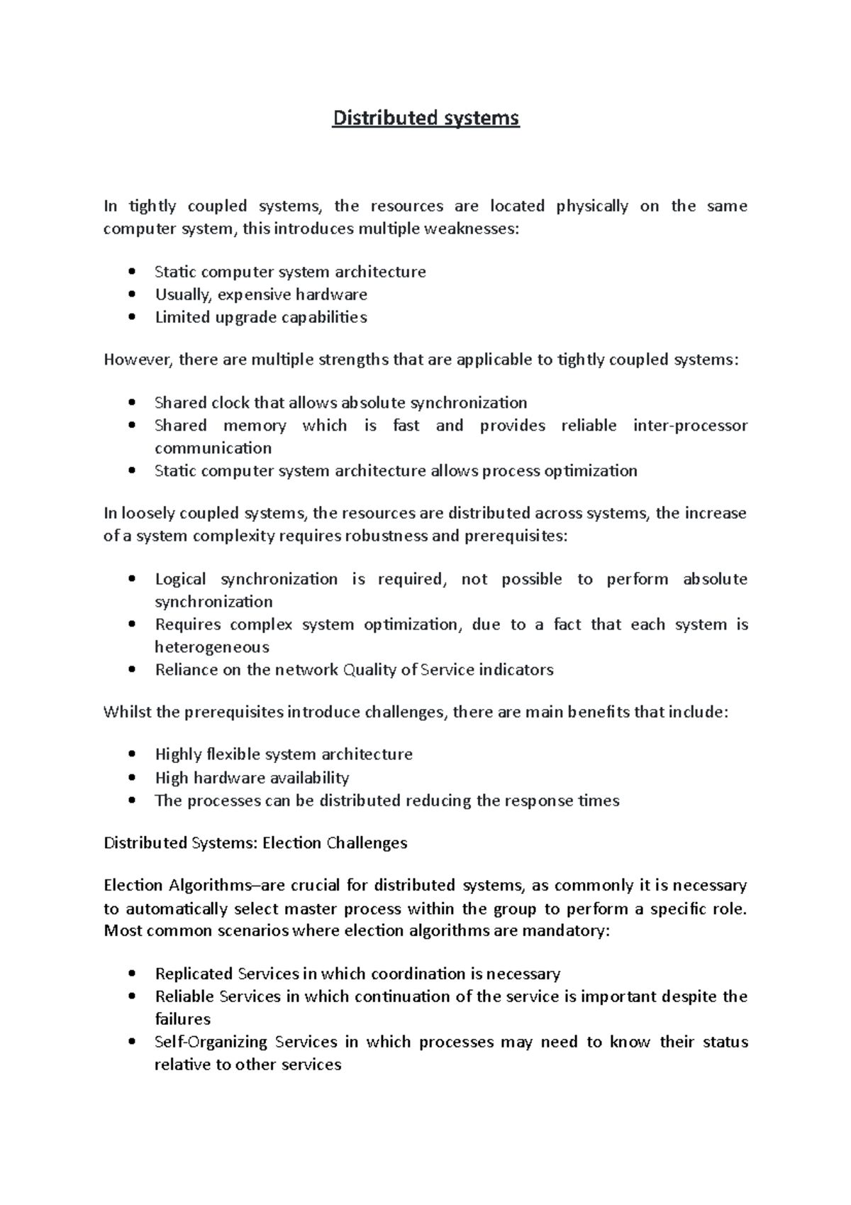 Distributed systems - Most common scenarios where election algorithms ...