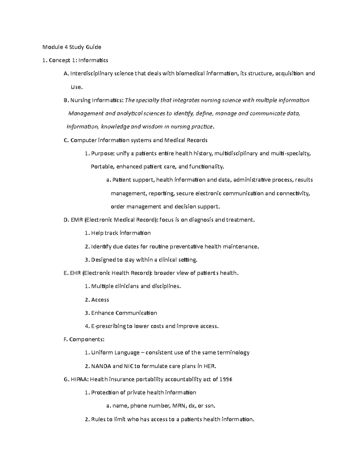 Q3M4Study Guide - sti informatics - Module 4 Study Guide Concept 1 ...