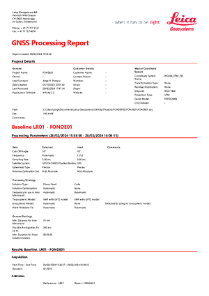 Fonde 02 GNSS Processing Report - General Project Name: FONDE Owner: - Lead Surveyor: Jorge A ...