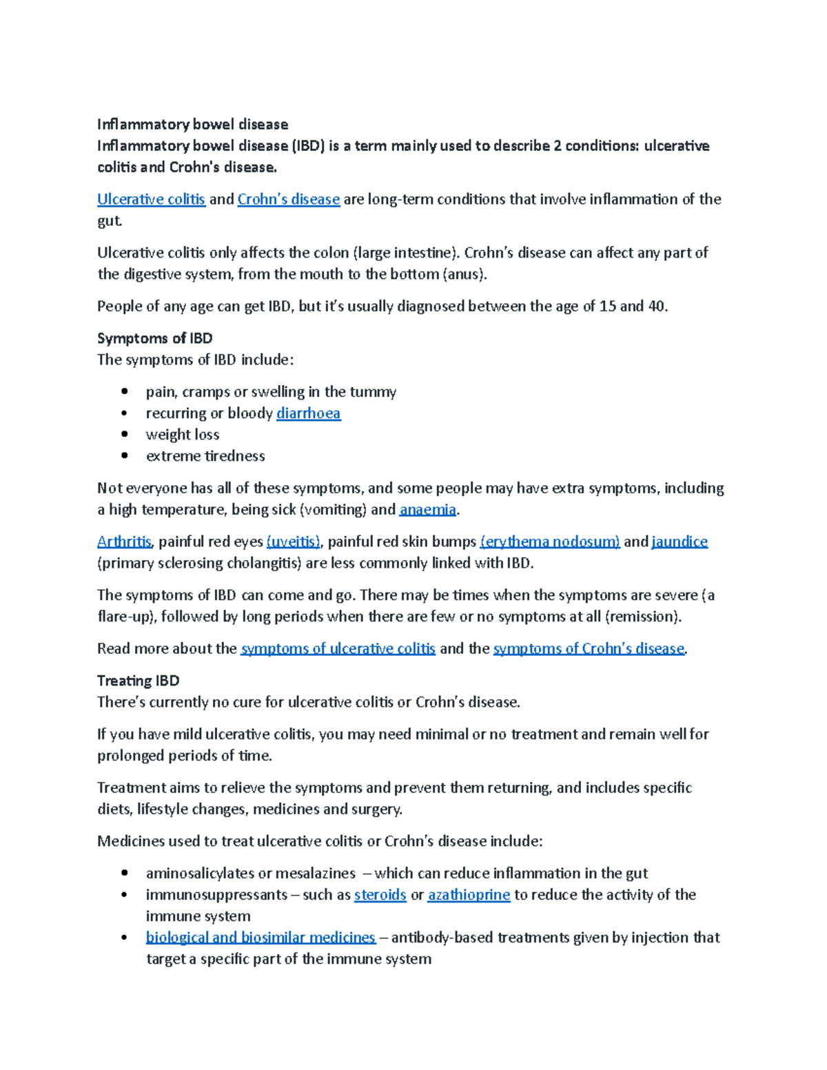Inflammatory bowel disease - Inflammatory bowel disease Inflammatory ...