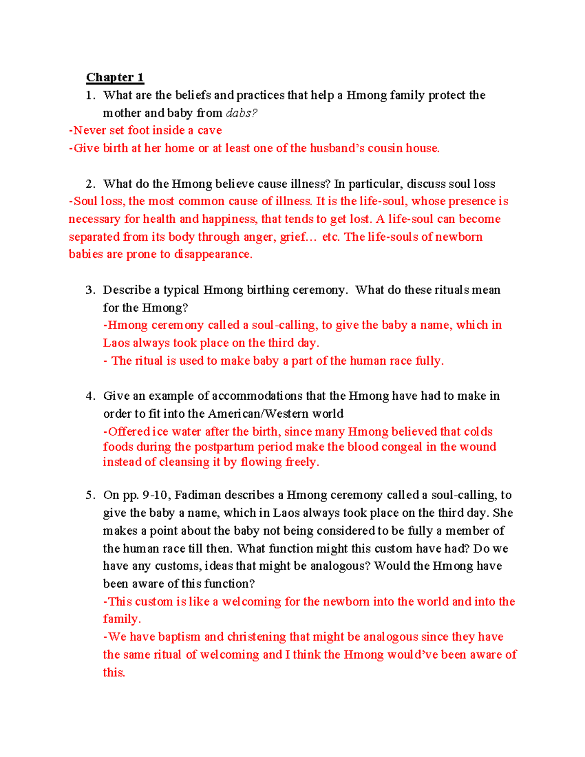 Beliefs and Practices of Hmong Family: Protection Illness Birthing and ...