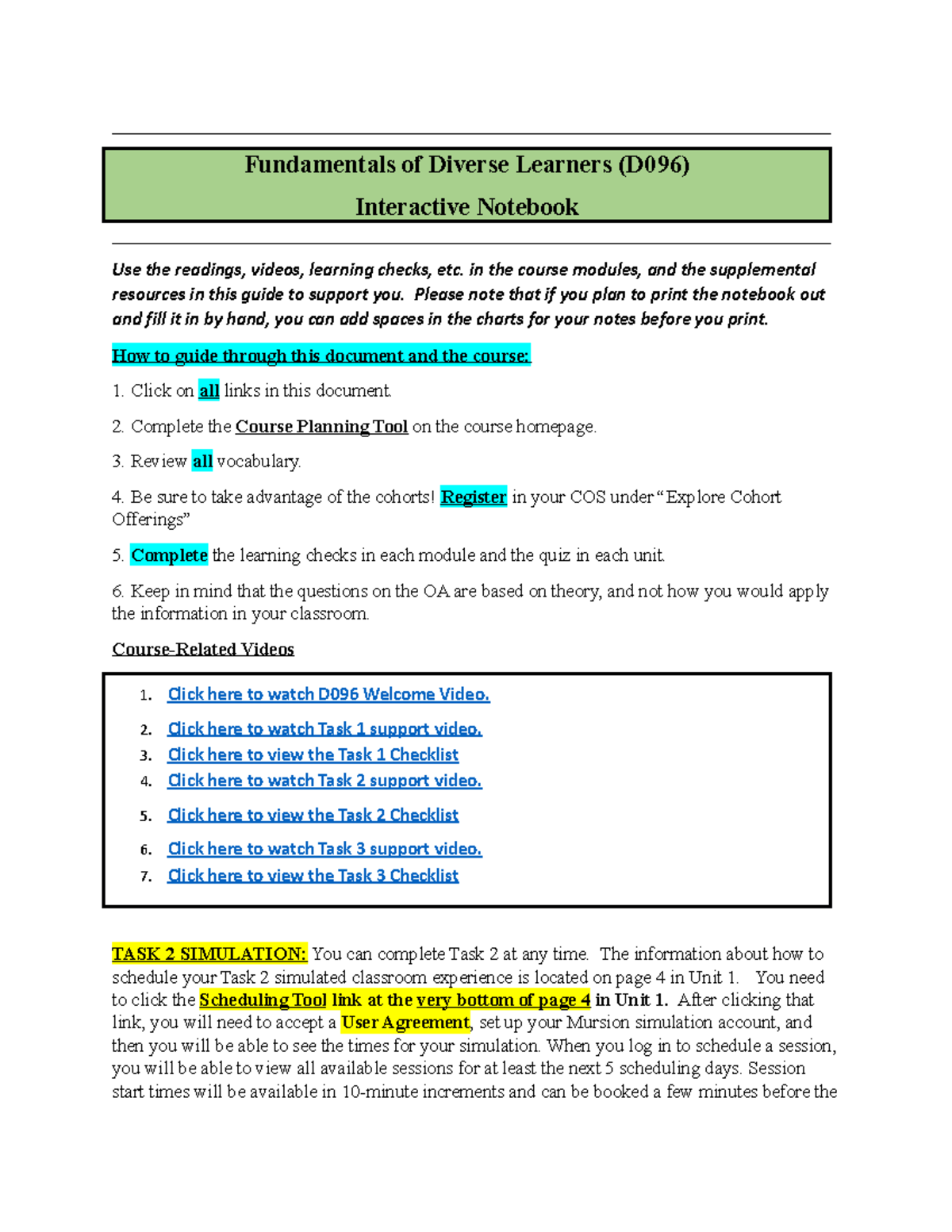 D096 Interactive Notebook Student - - Studocu