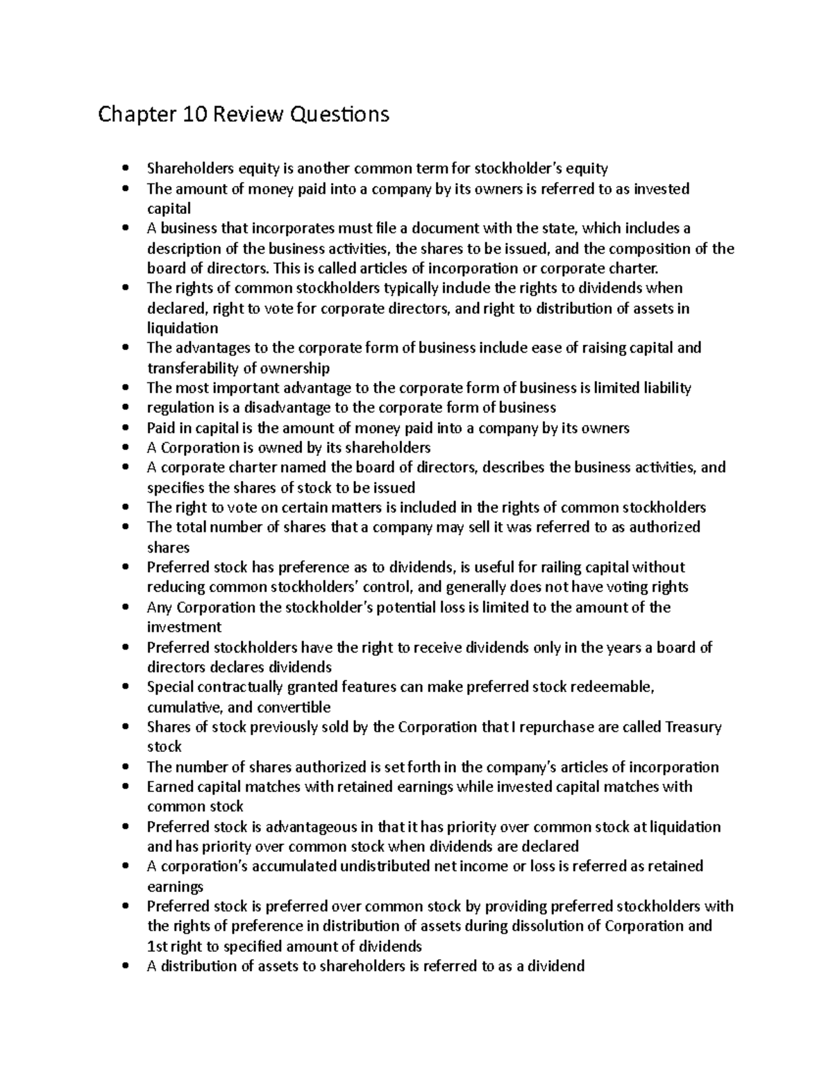 Chapter 10 Review Questions-Trone - Chapter 10 Review Questions ...