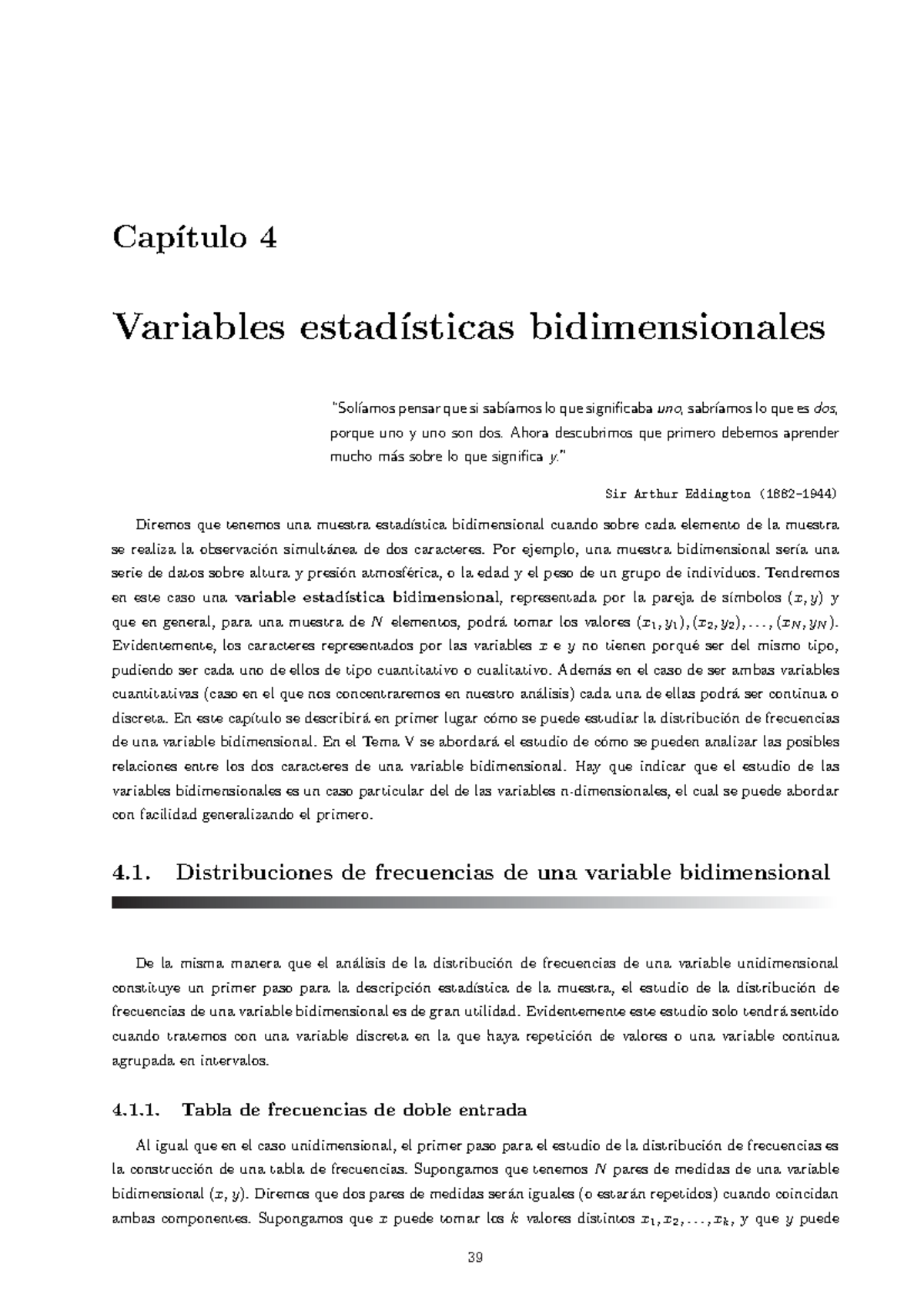 Variables Estadisticas Bidimensionales - Cap ́ıtulo 4 Variables estad ...