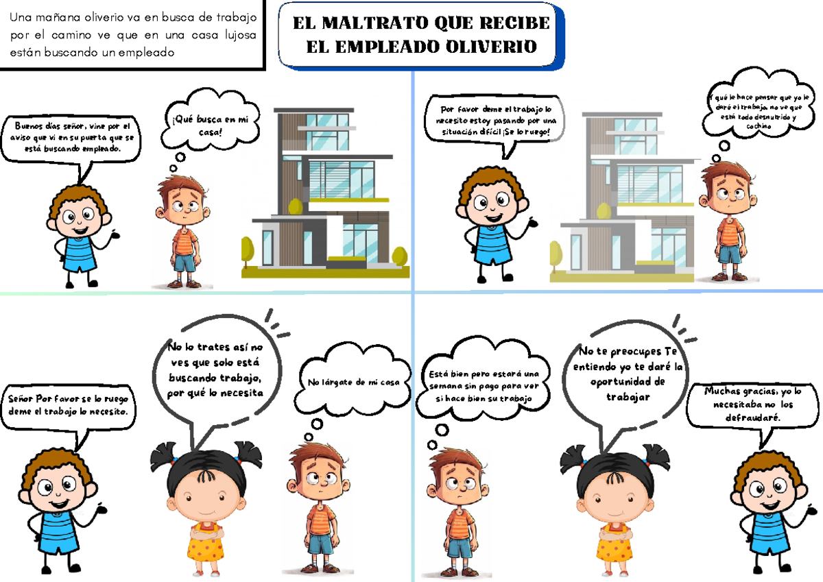 Historieta - bieeeeeeeen - EL MALTRATO QUE RECIBE EL EMPLEADO OLIVERIO ...