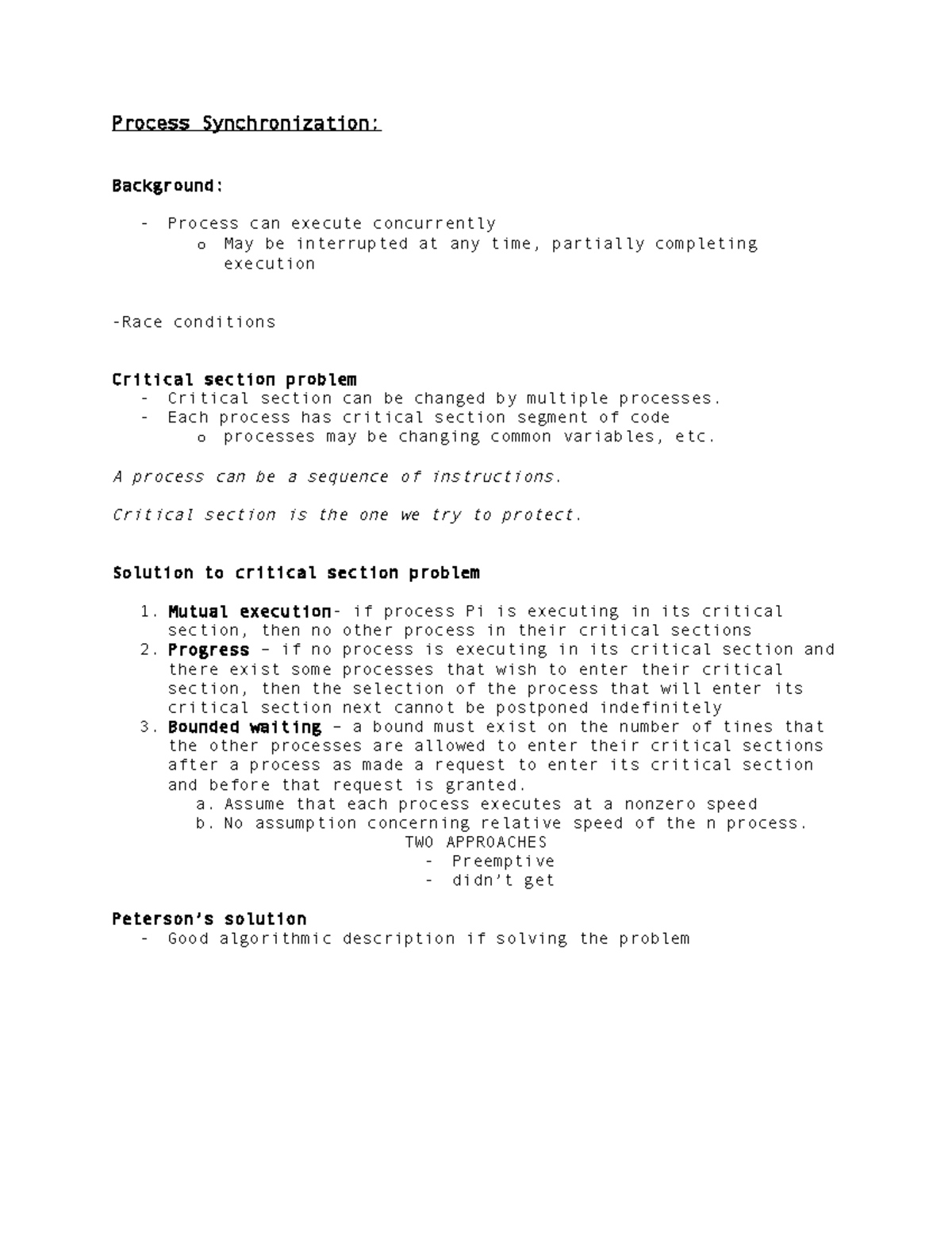 Process Synchronization - Process Synchronization: Background: Process ...