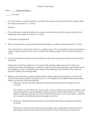 Module 1 Worksheet 17-18 - Module 1 Worksheet Name: Cheyenne Peters ...
