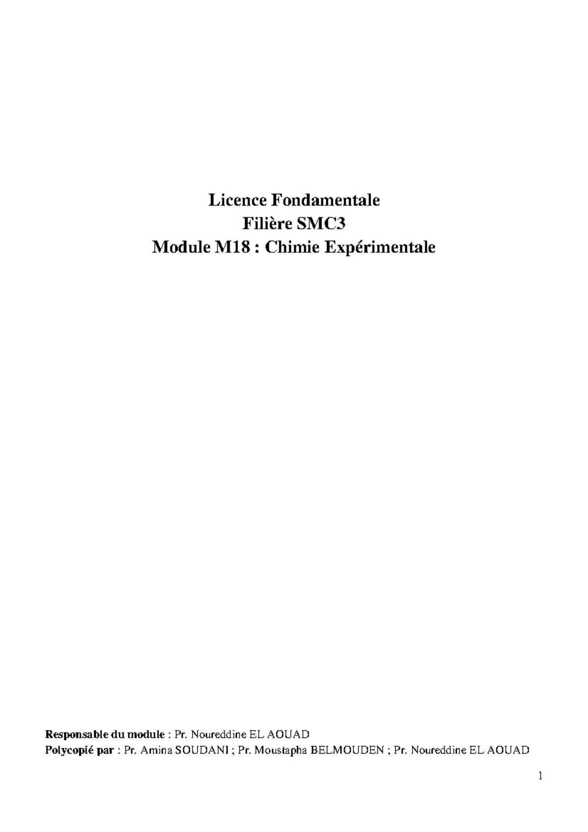 Consignes Presentation et Manipulations - Licence Fondamentale Filière ...