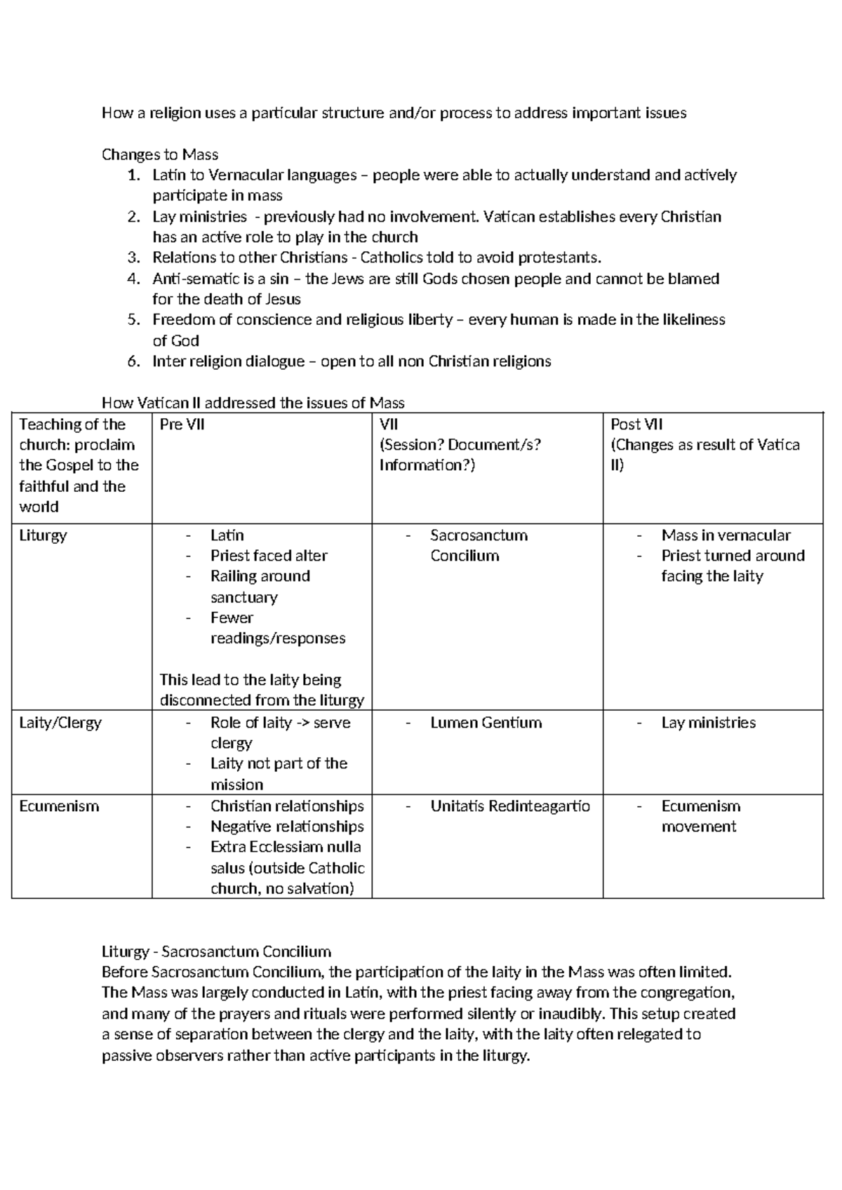 How a religion uses a particular structure and process - Latin to ...