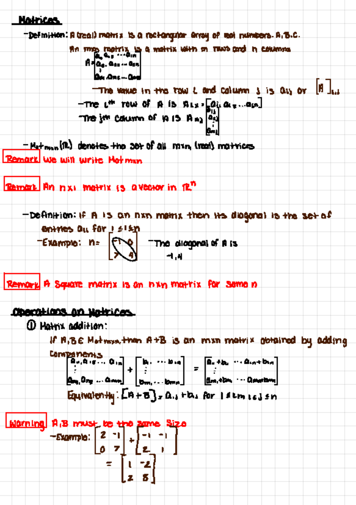 Introduction To Linear Algebra 2 - Matrices Definition:A(real) matrixis ...