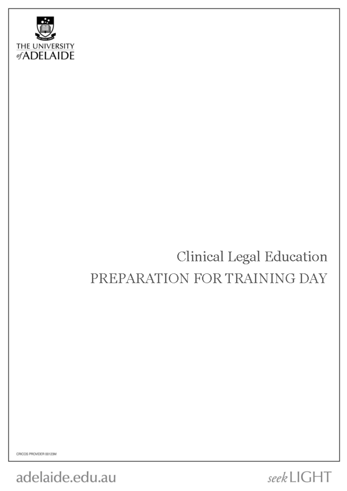 CLE Training Materials and Readings Summer 2020 - Clinical Legal ...