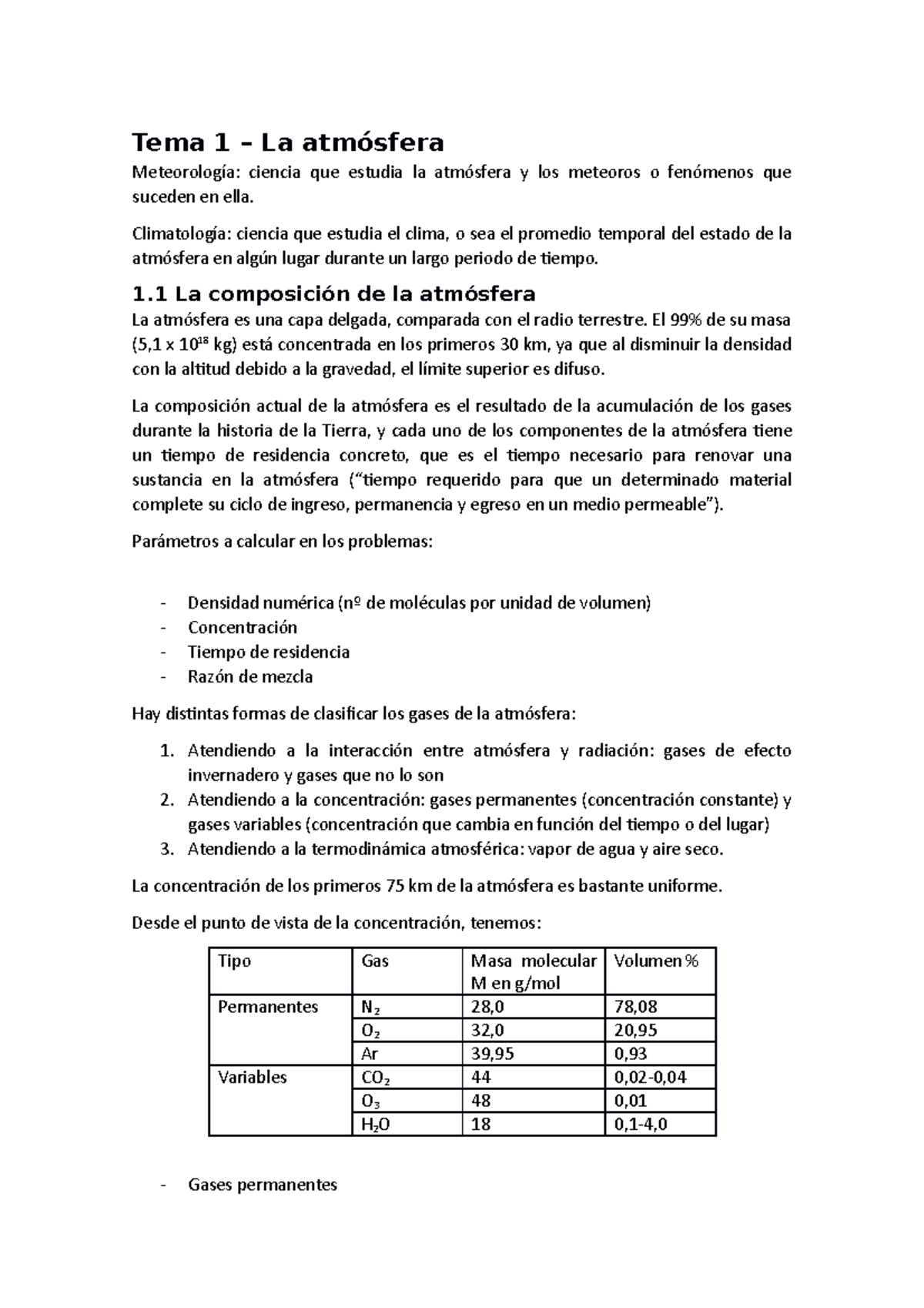 Tema 1.1 meteorología - Tema 1 – La atmósfera Meteorología: ciencia que ...