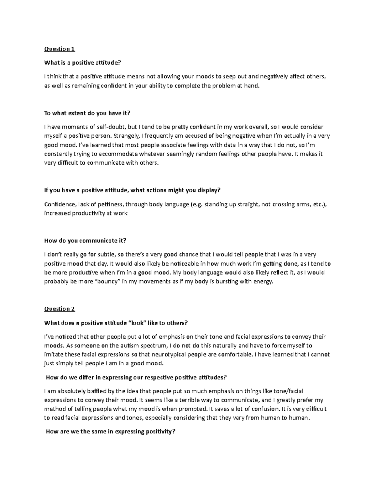PSYC 1205 Form for partner UNIT 4 - Question 1 What is a positive ...