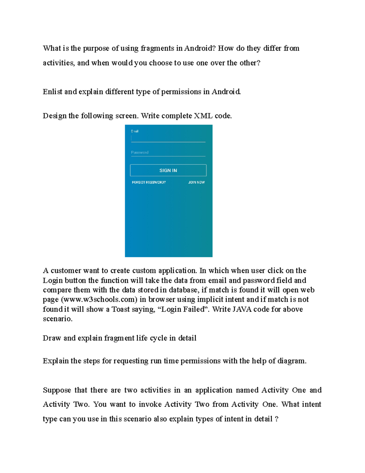 Mobile pratice - want answers - What is the purpose of using fragments ...