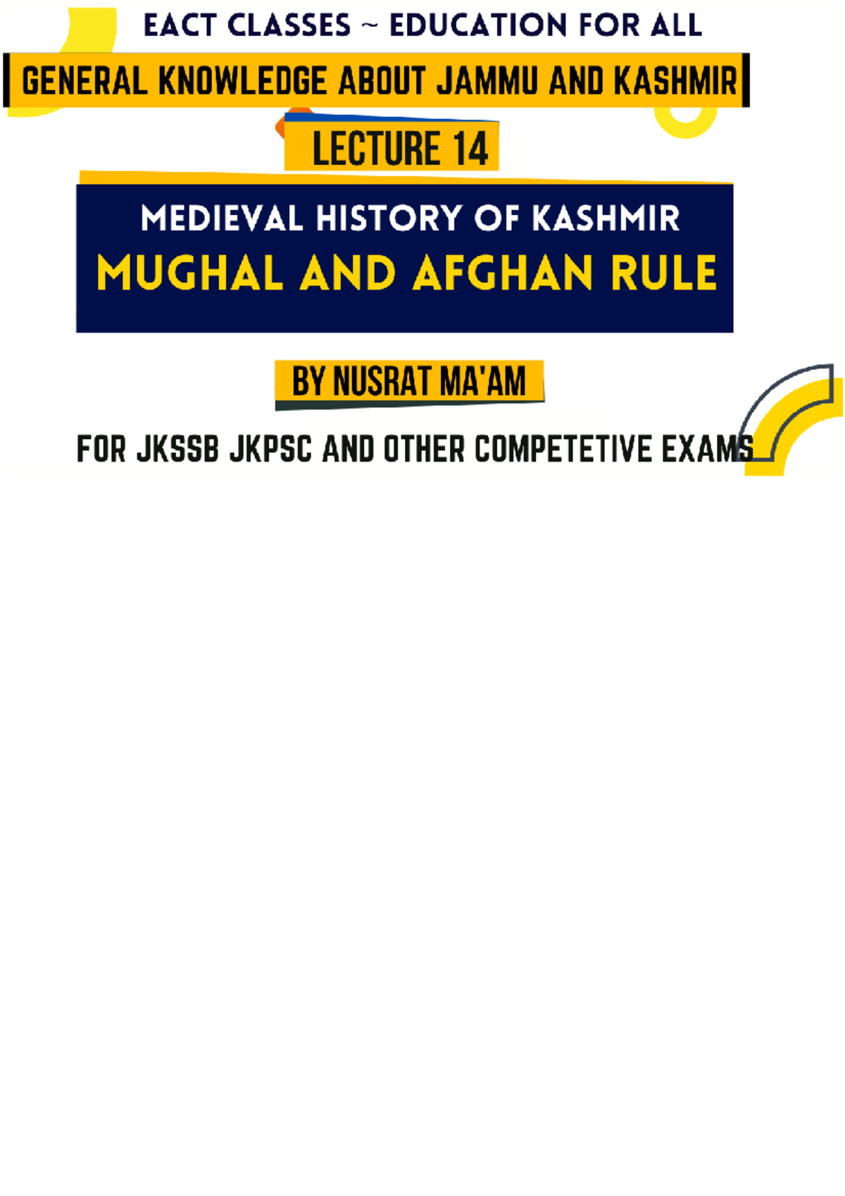 Lec 14 - Mughal and Afghan Rule 4c63fdb6-477d-4ef2-9310-19a8b833152 e - Please Visit EACT ...