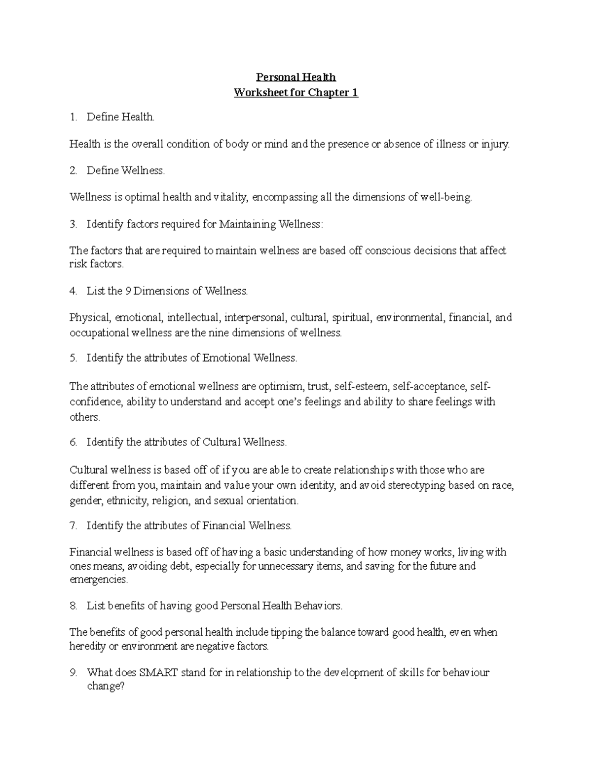 PH Worksheet For Chapter 1 Personal Health Worksheet For Chapter 1 ph-worksheet-for-chapter-1-personal-health-worksheet-for-chapter-1