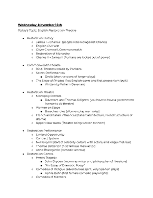Dramaturgy 2 Notes - Dramaturgy 2 Notes Lines of Business- Costume ...