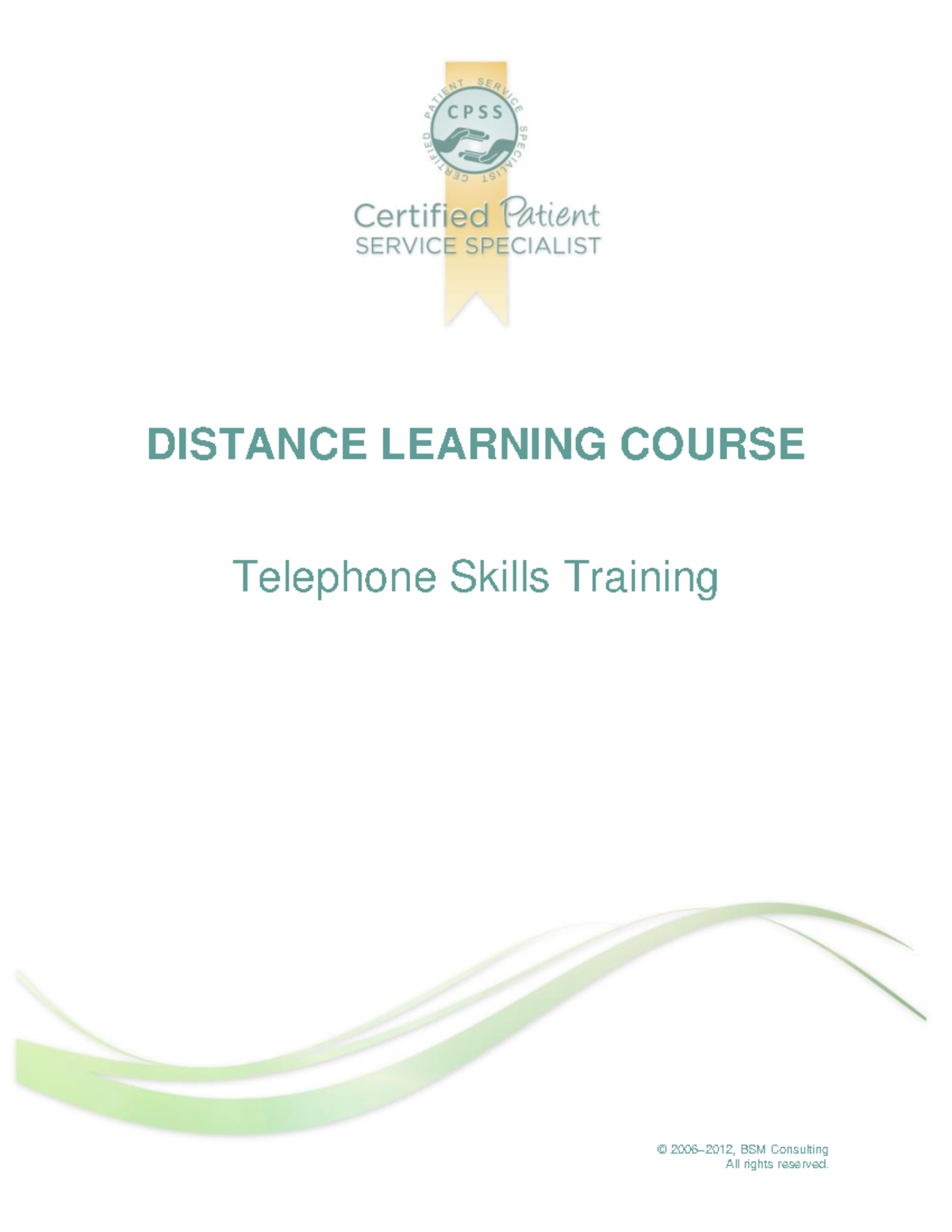 Telephone Skills for Graduate Students - DISTANCE LEARNING COURSE ...