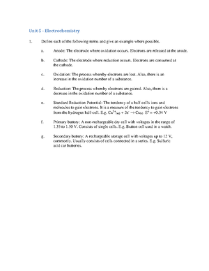 Unit 4 Solutions - CH1120 - Studocu