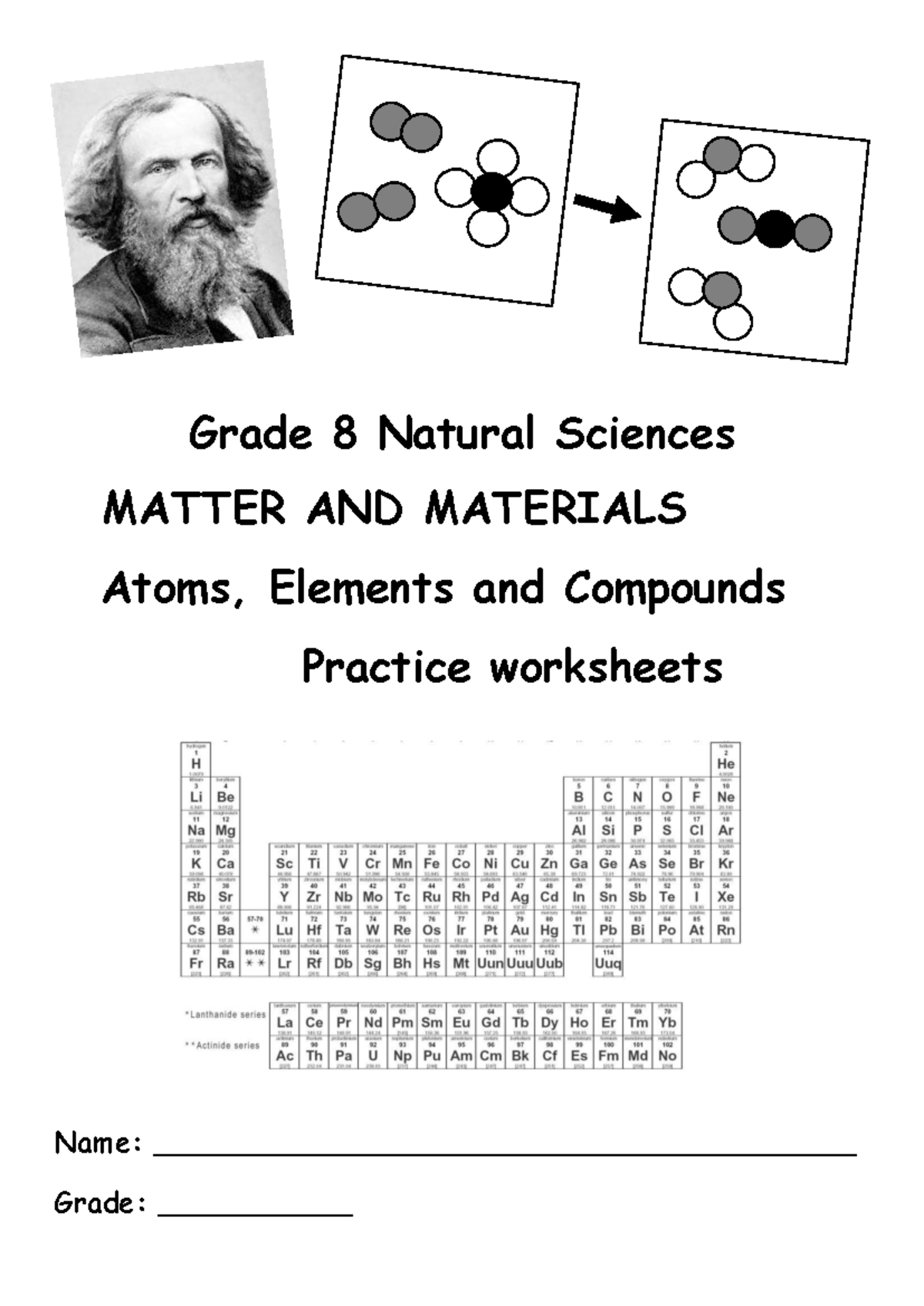 Grade 8 matter - Grade 8 Natural Sciences MATTER AND MATERIALS Atoms ...