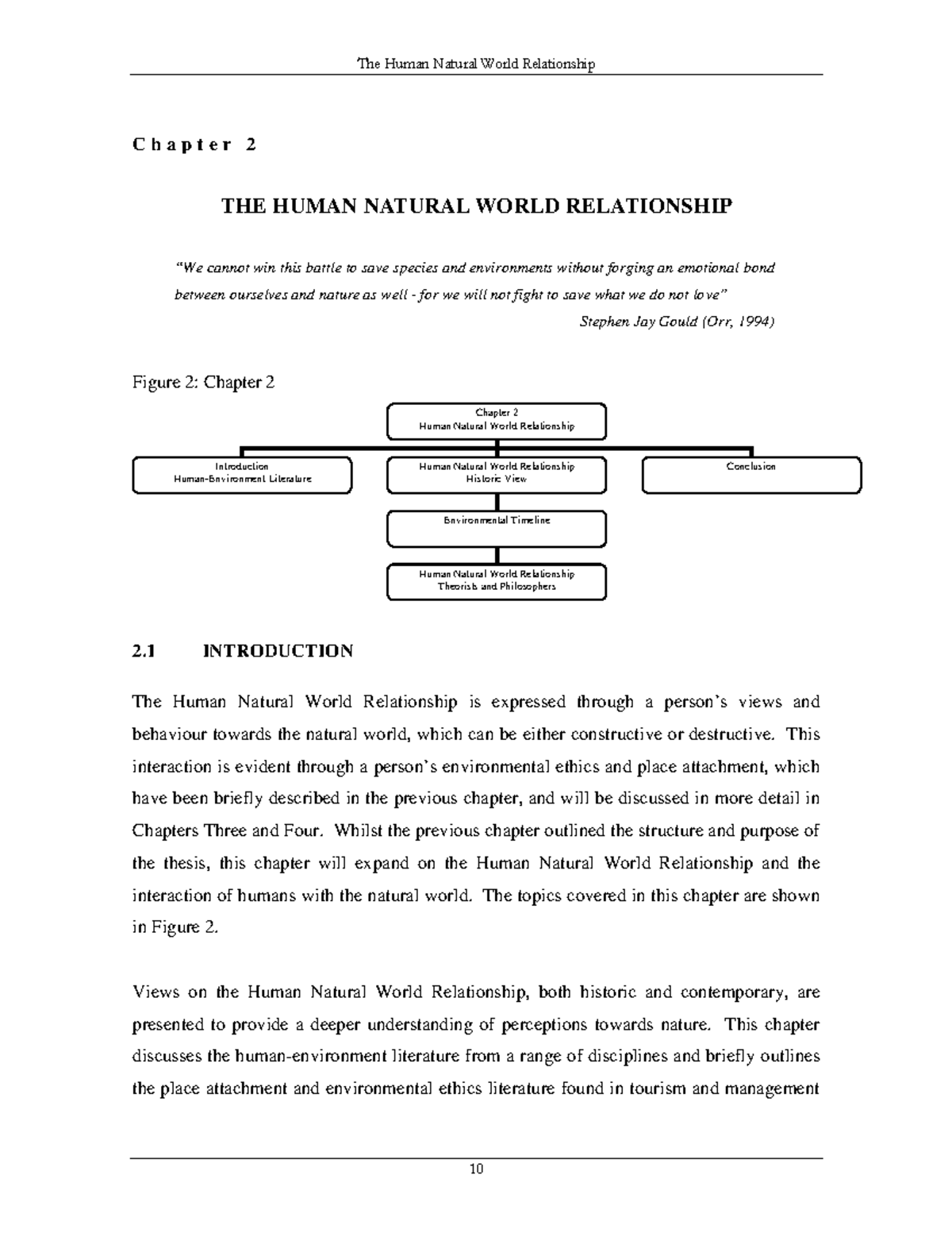THE Human Natural World Relationship-1 - C h a p t e r 2 THE HUMAN ...