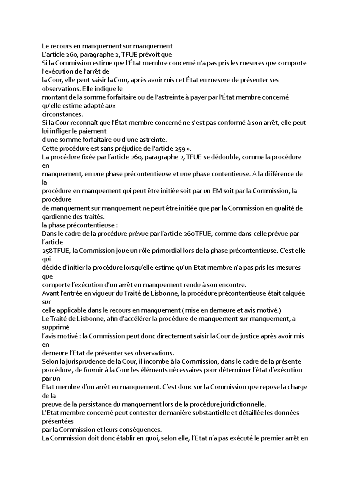 Le recours en manquement sur manquement - Le recours en manquement sur ...