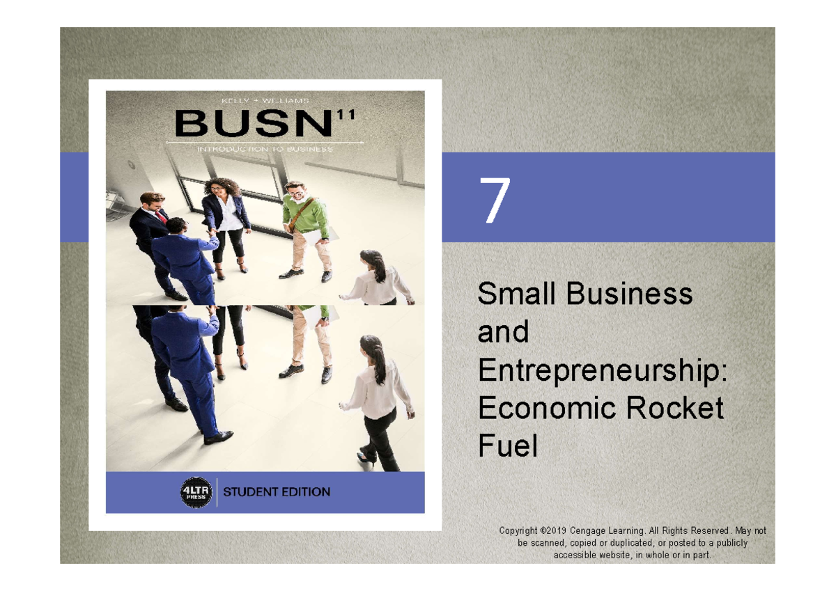Chapter 7 Power Point - Small Business and Entrepreneurship: Economic ...