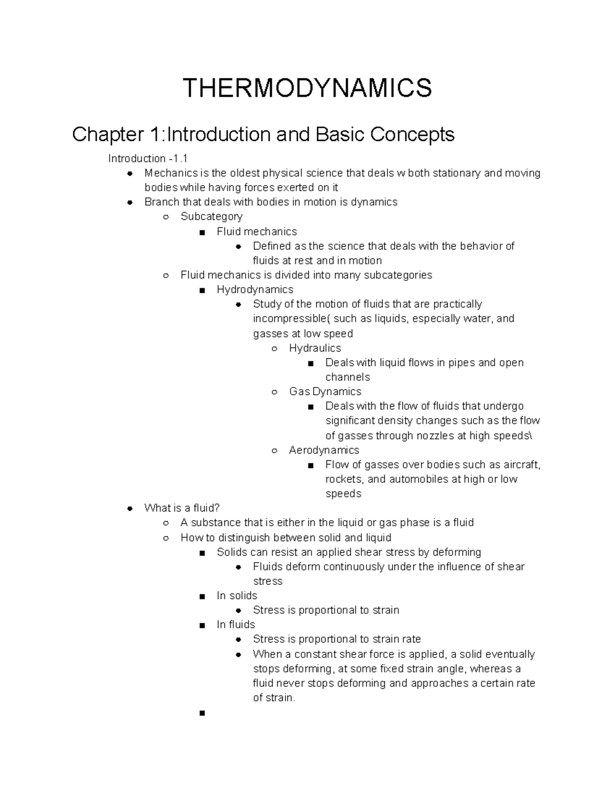 Thermodynamics - Thermo section - THERMODYNAMICS Chapter 1:Introduction and Basic Concepts - Studocu