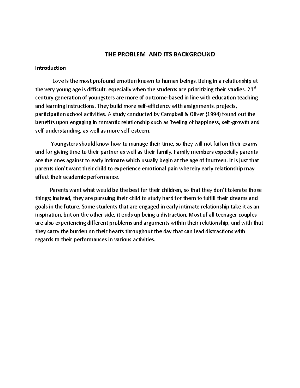 THE Problem AND ITS Background - THE PROBLEM AND ITS BACKGROUND ...