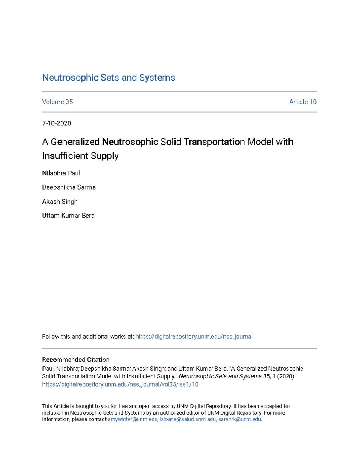 A Generalized Neutrosophic Solid Transportation Model with Insufficient ...