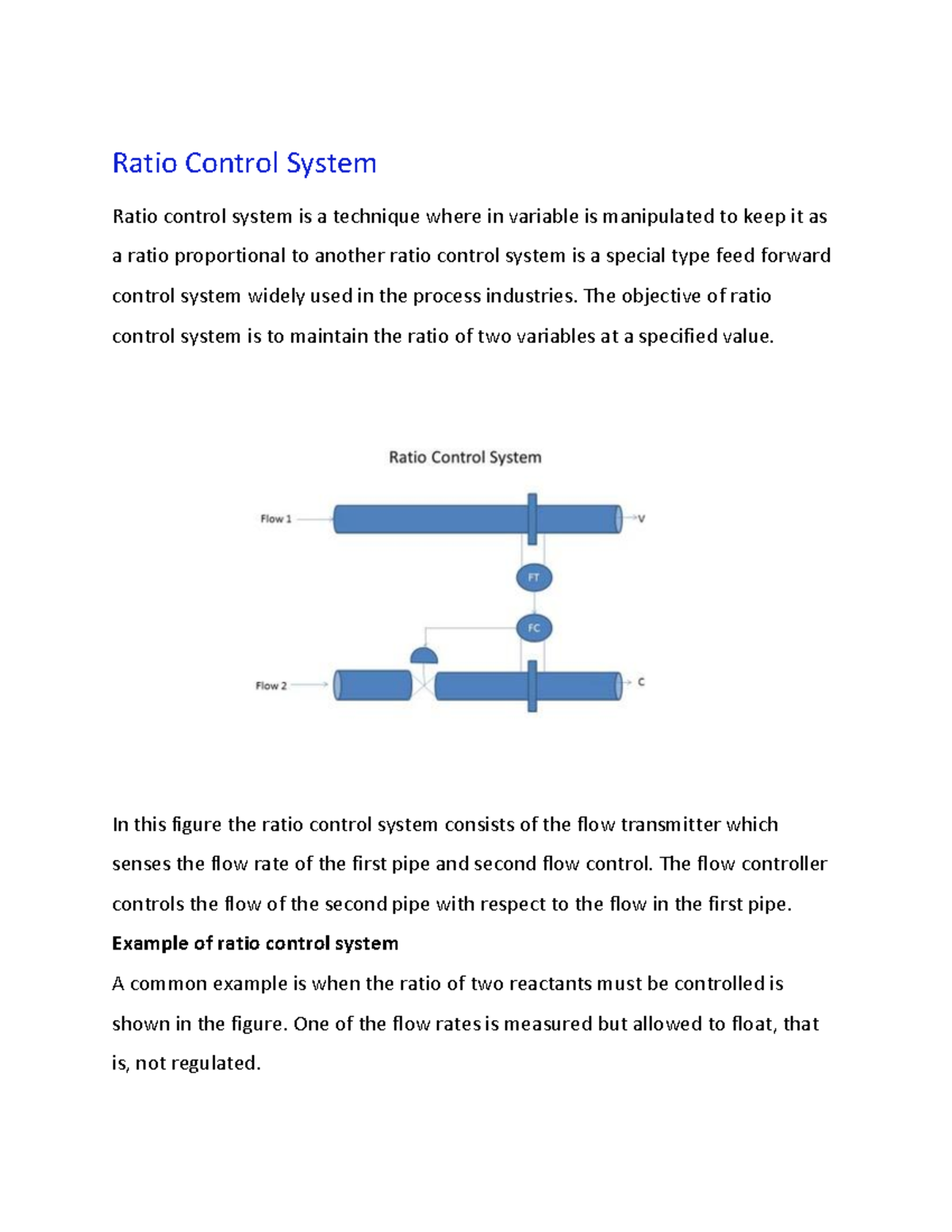 Ratio Control System - Lecture notes & study material - Ratio Control ...