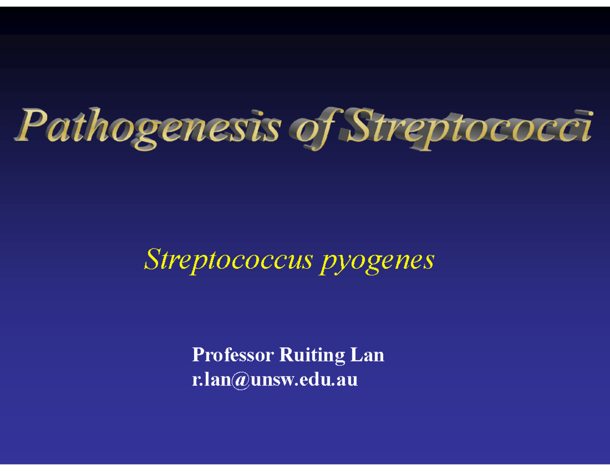 Streptococcus pyogenes Identification and Pathogenesis - Studocu
